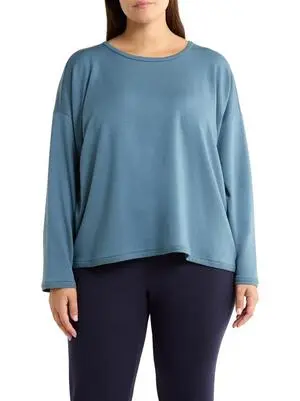 Eileen Fisher Crewneck Boxy Crop T-shirt - Sea Spray