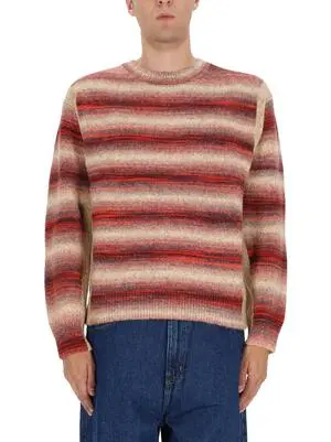 Paul Smith Striped Wool-blend Sweater - Orange