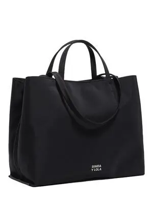 Bimba Y Lola Large Nylon Shopper Bag - Black