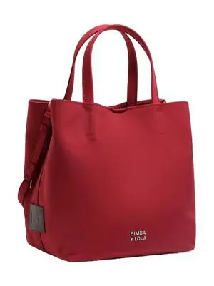 Bimba Y Lola Large Nylon Shopper Bag - Dark Red
