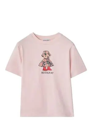 Burberry Rainy Day Bear Cotton T-shirt - Ice Pink