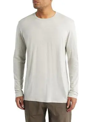 Veilance Frame Long-sleeve Wool-blend T-shirt - Dark Cocoon Heather