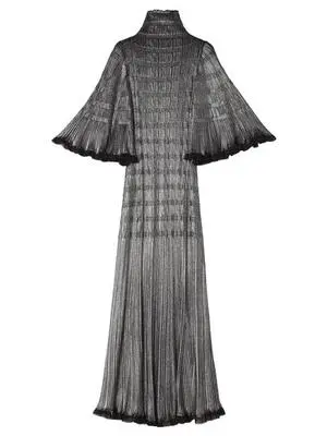 LANVIN Lanvin Metallic Viscose Knit Midi Dress