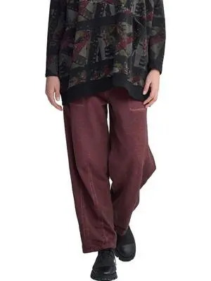 LUUKAA Sculpted Tapered Pants - Mulberry Red