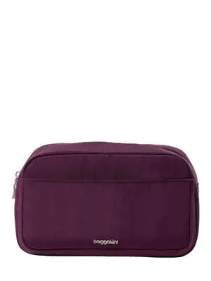BAGGALLINI Pocket Cosmetic Bag With Brush Organization - Mulberry
