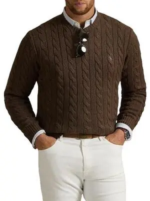 Ralph Lauren Cable-knit Sweater - Nutmeg Brown Heather