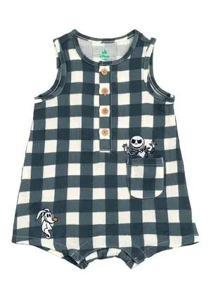 Disney Sleeveless Gauze Romper Black/ Jack Skellington
