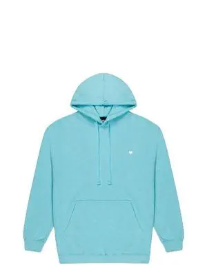 DALIX Lil Heart Midweight Hooded Sweatshirt - Ocean