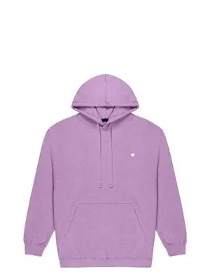 DALIX Lil Heart Midweight Hooded Sweatshirt - Purple