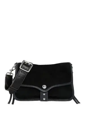 AIMEE Suede Crossbody Bag - Black Suede