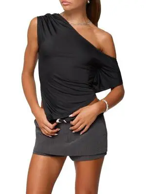 EDIKTED One-shoulder Top - Black
