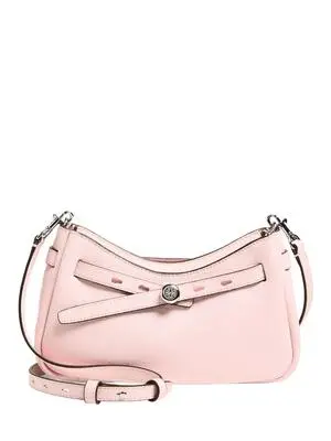 Tory Burch Romy Zip Top Leather Crossbody Bag - Rose Mist