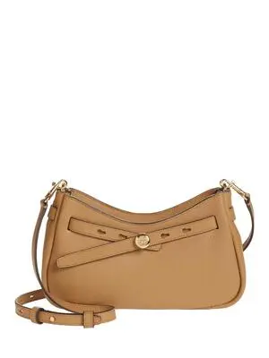 Tory Burch Romy Zip Top Leather Crossbody Bag - Tiramisu