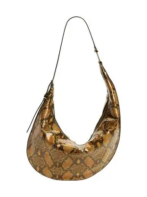 Marni Small Dot Python Print Hobo Bag - Amber