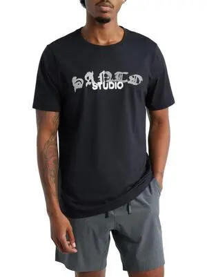 SANTO STUDIO Tempo Tonal Ultra Cotton Blend T-shirt - Black