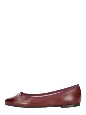Pretty Ballerinas Toecap Ballerina Flat - Wine Red