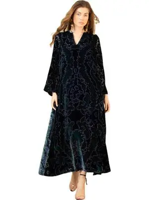 Hale Bob Emberlynn Velvet Maxi Dress - Navy