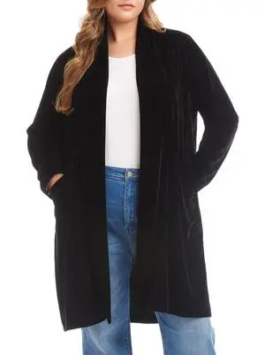 Karen Kane Velvet Duster - Black