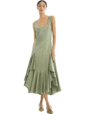 SECRET PON-PON Evelyn Maxi Dress - Laurel Green