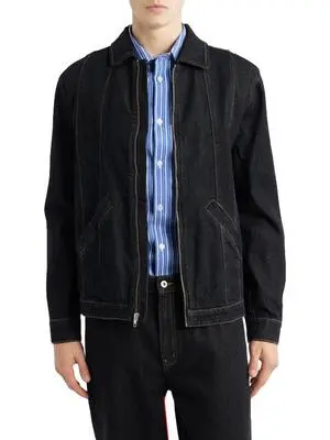 KROST Denim Combo Zip-up Jacket - Black