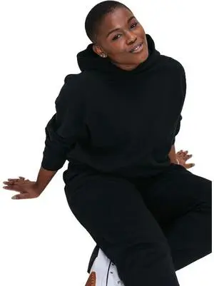 OCIO Organic Cotton Teddy Oversized Hoodie - Black