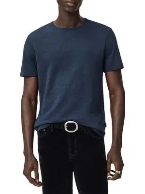 John Varvatos Blaise Wave Organic Cotton T-shirt Navy
