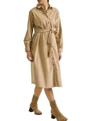 CACHE COEUR Maternity Corduroy Shirt Dress Hazel