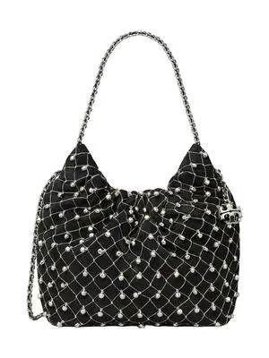Tory Burch Mini Fleming Bell Hobo Bag - Black