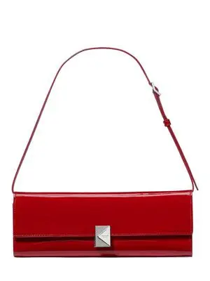 Kate Spade New York Mini Deco Patent Leather Shoulder Bag - Dark Scarlet