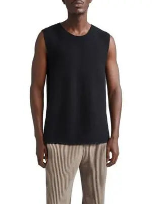 Issey Miyake Rustic Knit Sweater Vest - Black