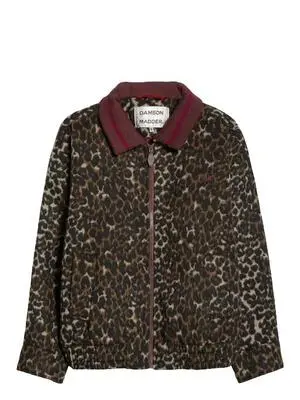 DAMSON MADDER Printed Bomber Jacket - Leopard