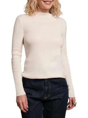 FRANCES VALENTINE Marie Long Sleeve Sweater - Oyster