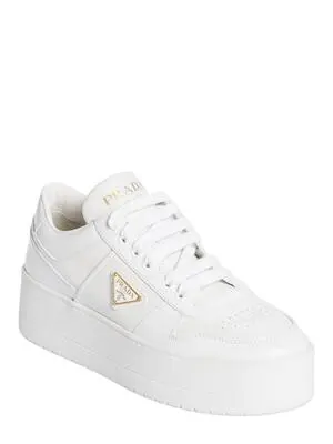 Prada Downtown Flatform Sneaker - Bianco