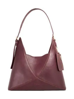 Dune London Dinidearest Leather Shoulder Bag Burgundy