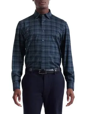 Bugatchi Jules Ooohcotton® Plaid Button-down Shirt - Peacock
