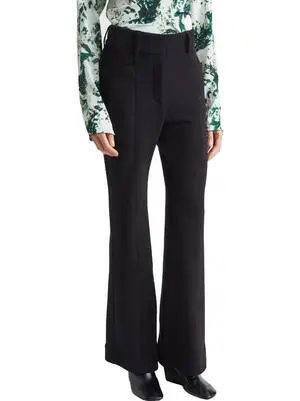 Proenza Schouler Kalea Compact Stretch Crepe Pants - Black