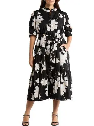 SUGARLIPS Floral Print Shirtdress