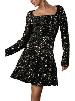 NEXT Sequin Mini Dress - Black