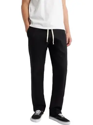 STANDARD ISSUE Cotton Canvas Drawstring Slacker Pants Black