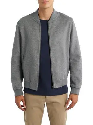 Robert Barakett Jake Felted Bomber Jacket - Light Grey