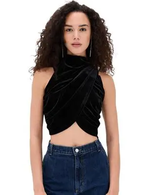 LE BOP Mel Velvet Top - Black
