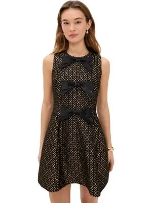 Hill House Home The Blythe Mini Dress - Metallic Brocade