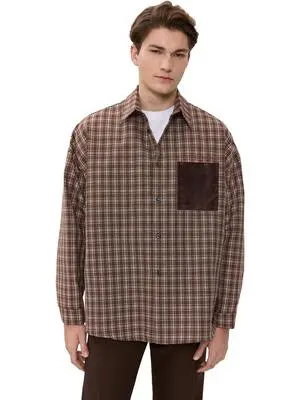 Marni Check Grain De Poudre Wool Shirt - Maroon