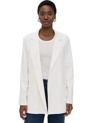 RIPLEY RADER Ponte Knit Oversized Blazer - Off White