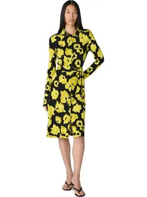 Diane Von Furstenberg Shirt Dress - Laser Rose Absynth