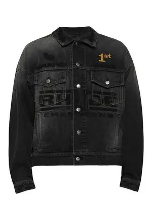 Rhude Tire Denim Trucker Jacket Agoura - Black