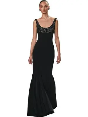 GEORGES HOBEIKA Embellished Mermaid Gown - Black