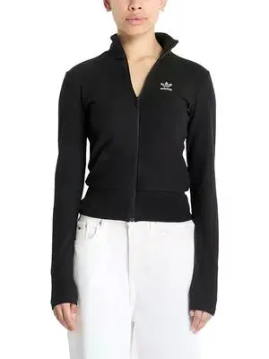 Adidas Essentials Ribbed Zip-up Track Jacket - Black