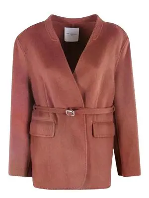 ISABELLE BLANCHE Belted Jacket Brown