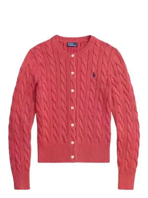 Polo Ralph Lauren Cable-knit Long-sleeve Cardigan - Red